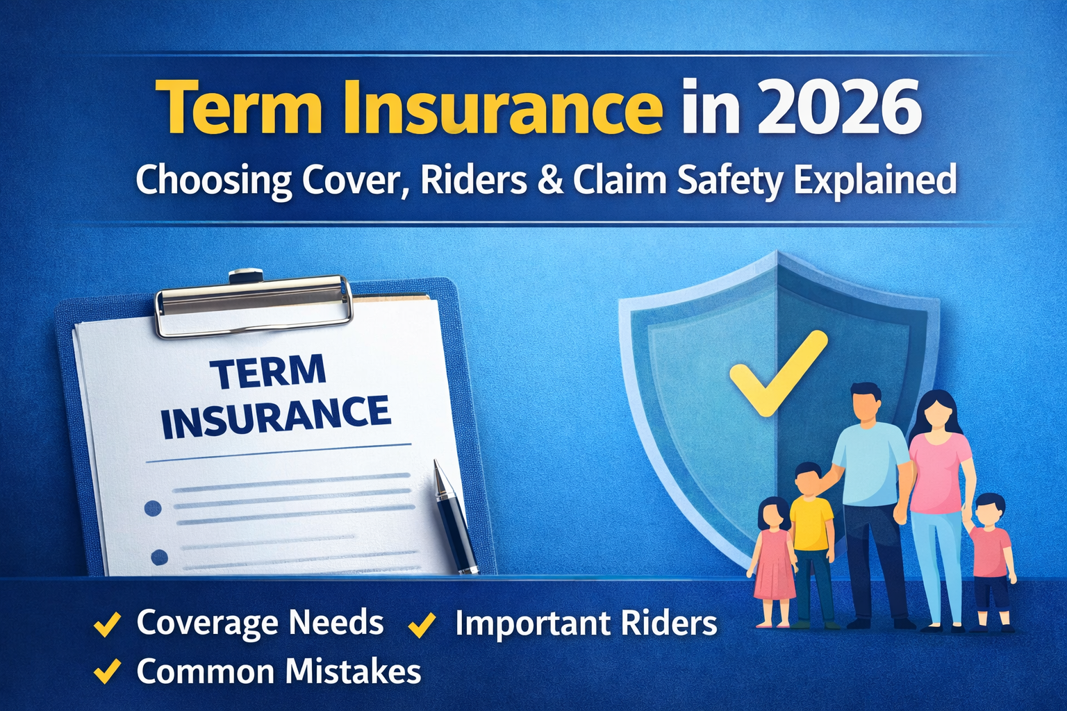 Term Insurance in 2026: Choosing Cover, Riders, Claim Safety & Mistakes ...