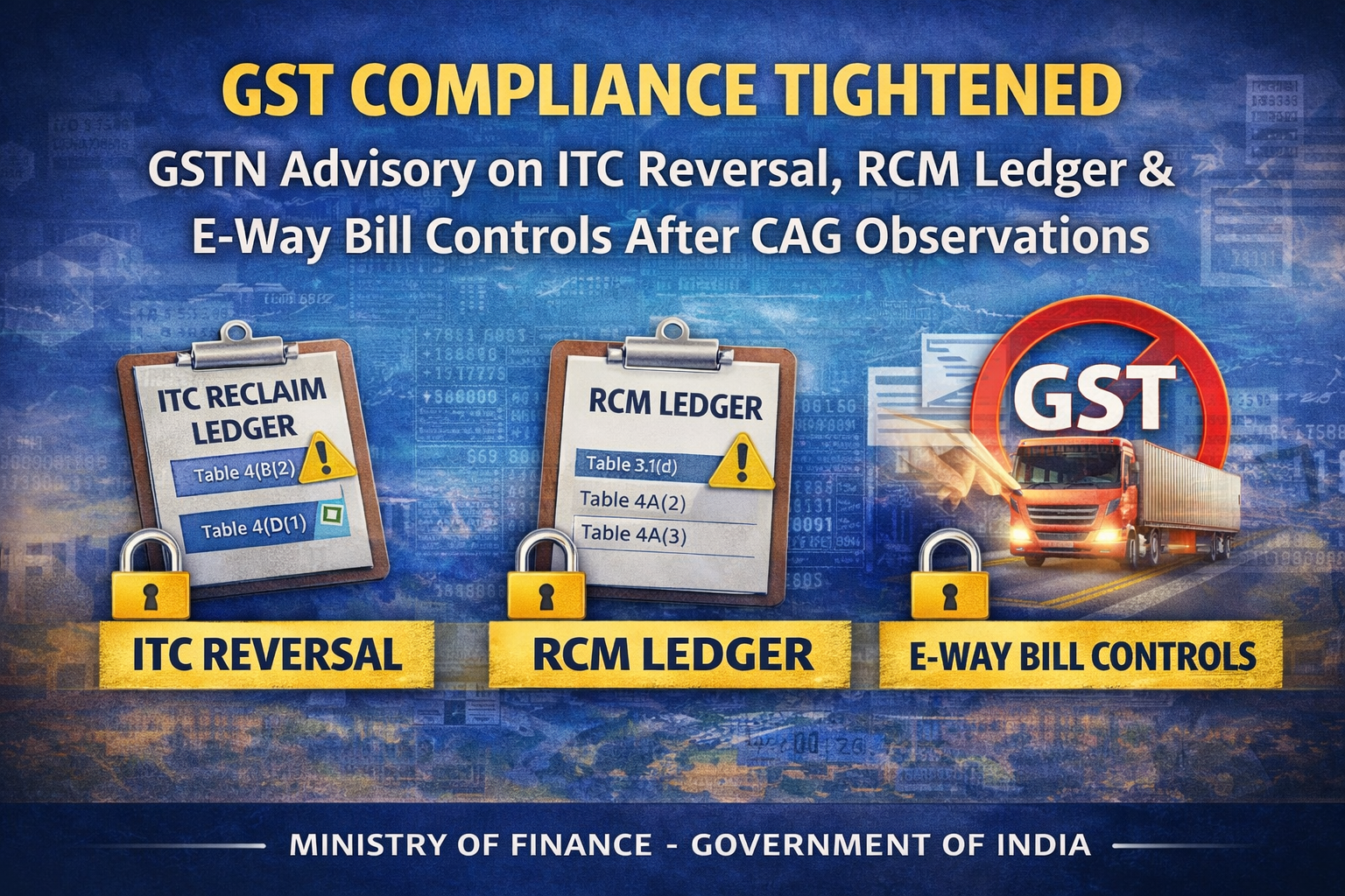 GST Compliance Tightened: GSTN Advisory on ITC Reversal, RCM Ledger & E ...