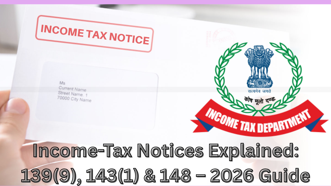 Income-Tax Notice Received in 2026? Complete Guide for Notices u/s 139 ...