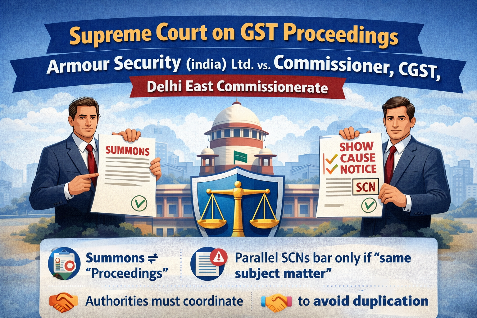 SC in Armour Security: Summons ≠ “Proceedings” | No Parallel GST Action ...